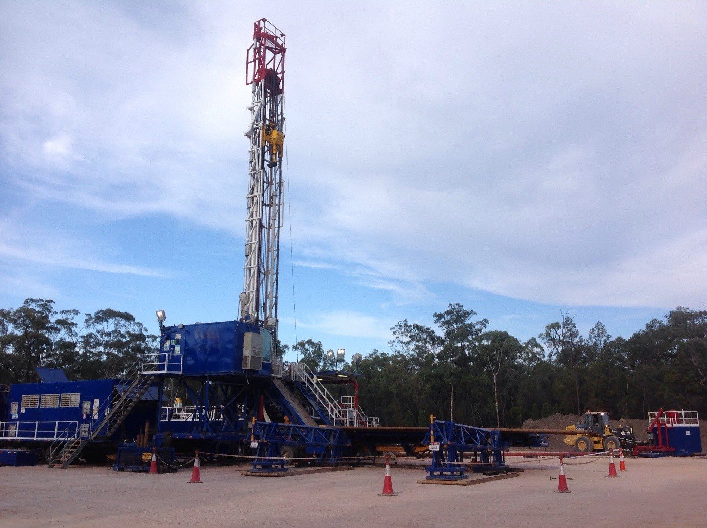 Typical construction site for CSG well